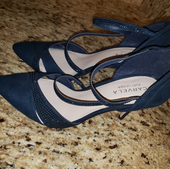 Kurt Geiger | Shoes | Navy Blue Carvelas Luna Shoes By Kurt Geiger ...